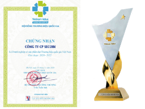 Secoin tiếp tục vinh dự được Chính Phủ công nhận Thương hiệu Quốc Gia 2020 - 2022